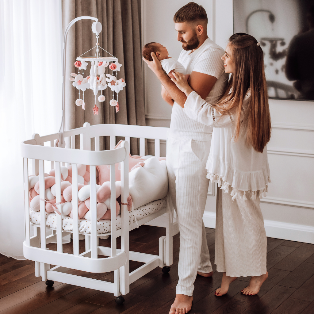 Nika Convertible Crib 5 in 1 White with Thick Bars 60x95/120cm Ingvart